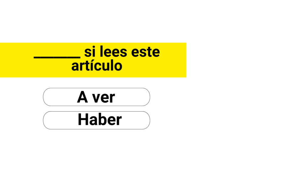 Diferencia entre "a ver" y "haber" - La profe Mónica