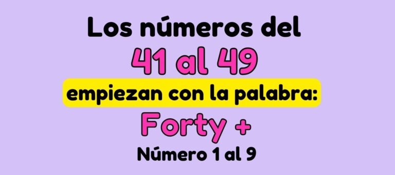 Números en inglés del 1 al 100 - La profe Mónica